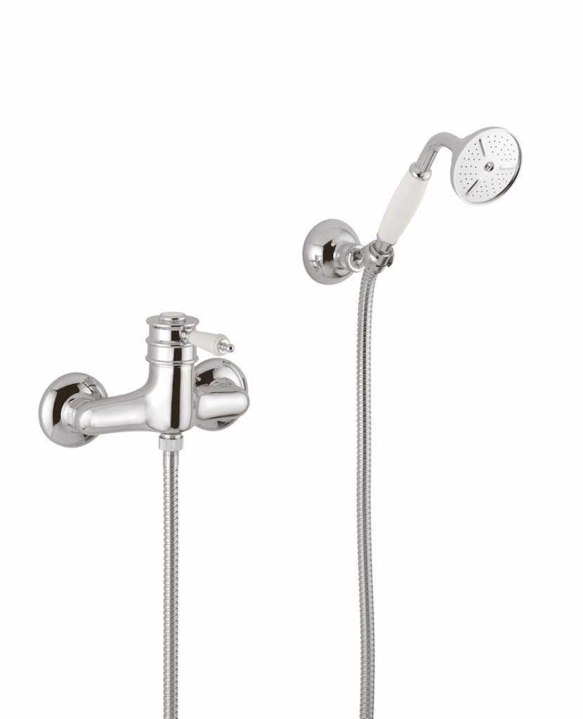 Nausika - Wall mounted exposed shower mixer with shower kit Malta ...