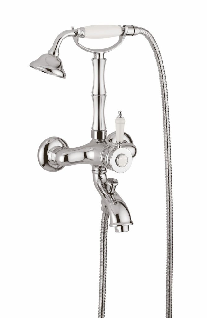 Nausika - One handle bathtub mixer with shower kit Malta | Taps for ...